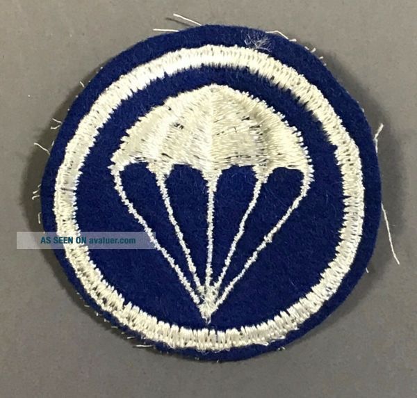 WWII Army Airborne Infantry Dark Blue Cap Patch Cut Edges No Glow ...