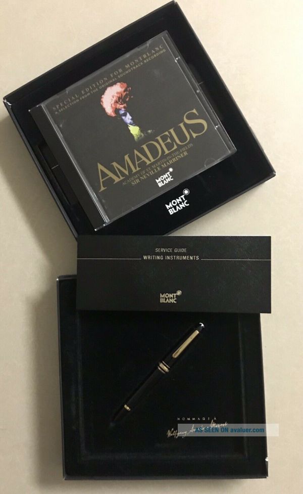 Mont Blanc Fountain Pen Wolfgang Amadeus Mozart Limited Edition Black W ...