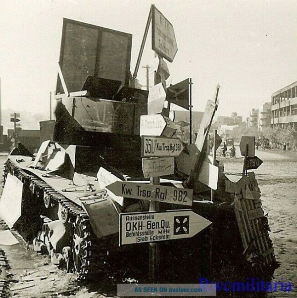 RARE KO ' D Russian T - 26 Panzer Tank On City Street As Unit Signpost ...