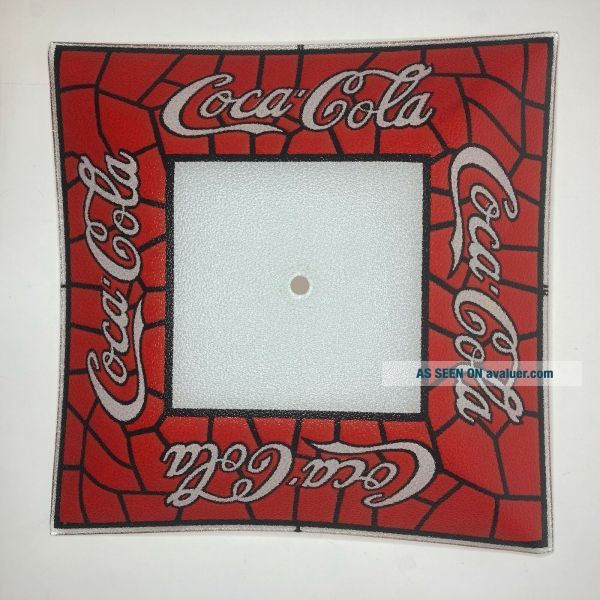 Vintage Coca Cola Stained Glass Square Light Lamp Shade 14 " | #25405326