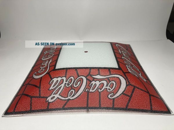 Vintage Coca Cola Stained Glass Square Light Lamp Shade 14 " | #25405326