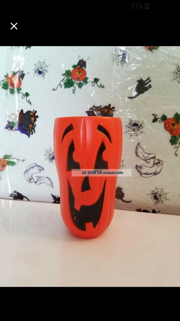 Vintage Plastic Halloween Jack - O - Lantern Cup | #25607931