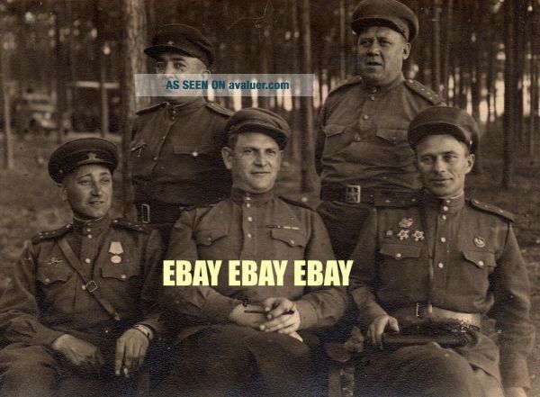 WWII Soviet Russian Red Army Officers Group Photo With Rare Awards ...
