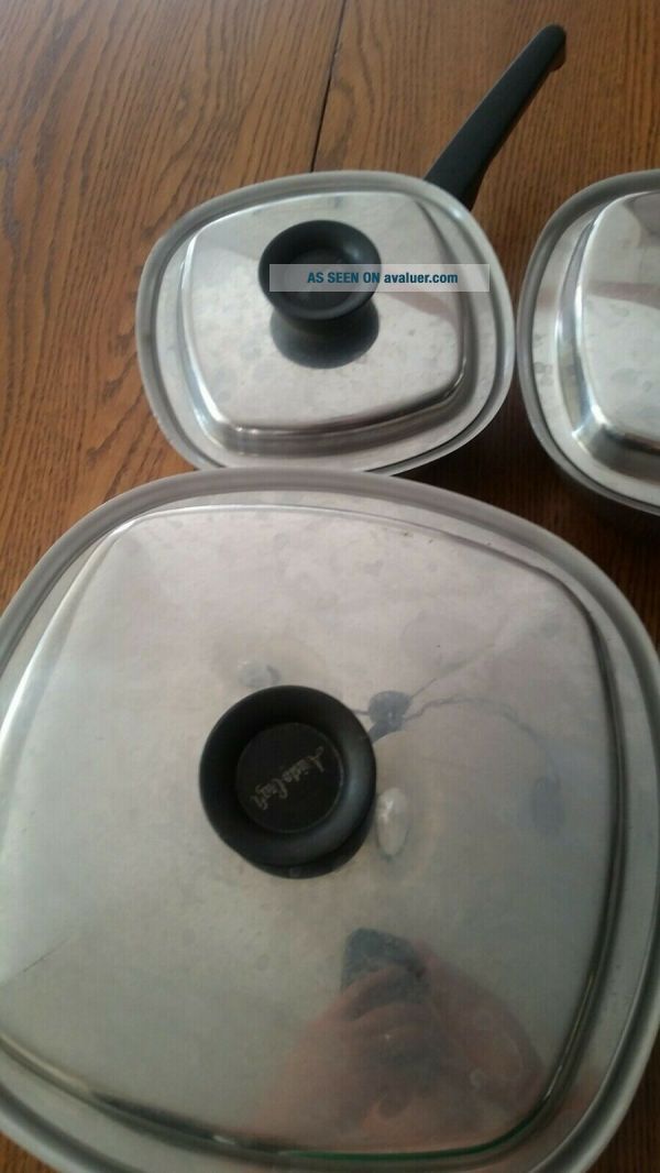 Vintage Aristo Craft Stainless Pots & Pan Cookware 9 Pc Set. USA ...