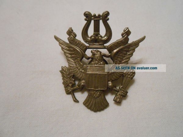WWII US Army Band Cap Device Screwback | #25459354