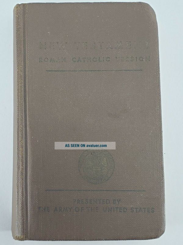 WWII US Army Soldiers Roman Catholic Testament Bible | 1941 | #25463883