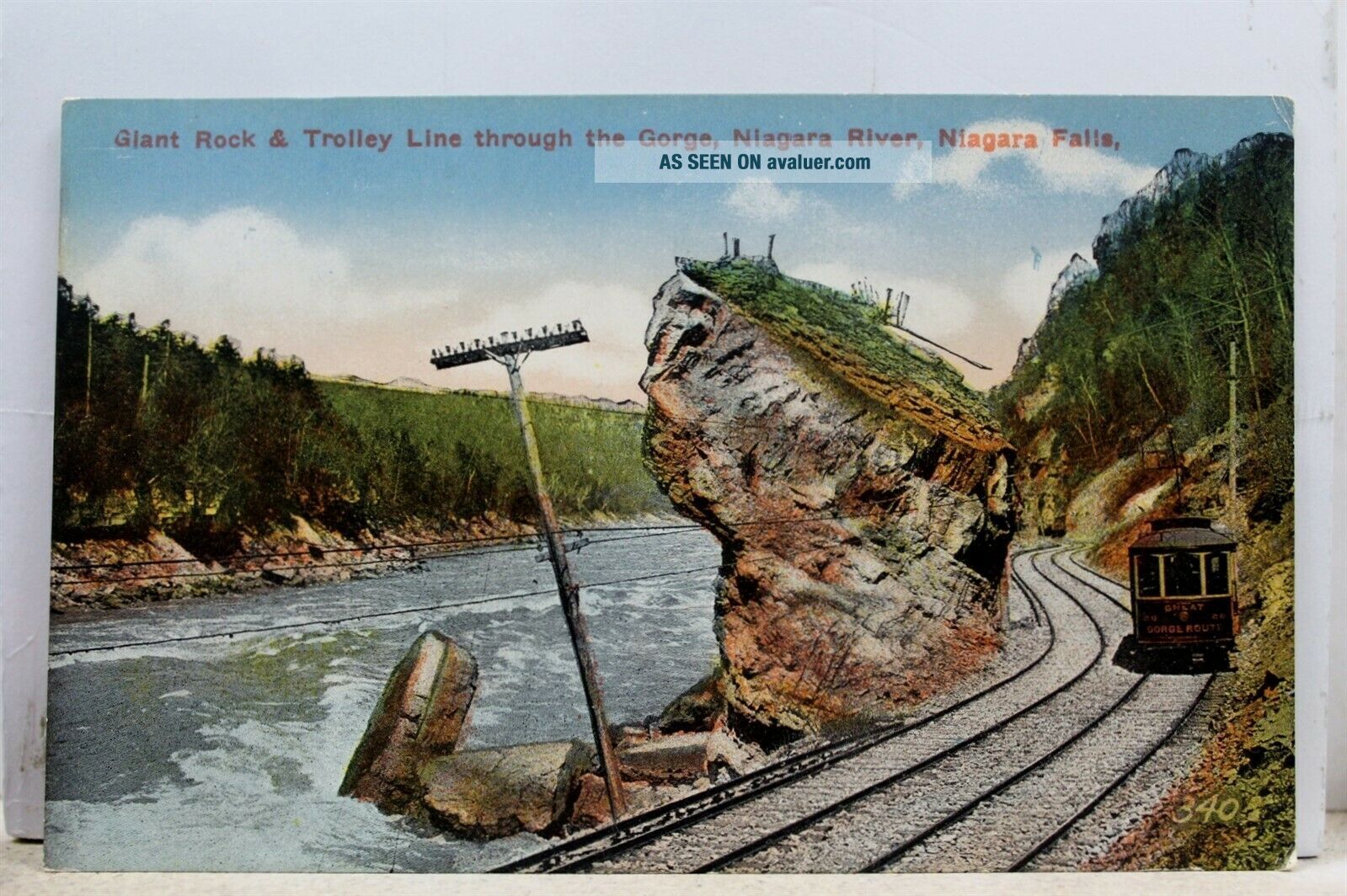 Canada Ontario Niagara Falls River Gorge Giant Rock Trolley Line ...