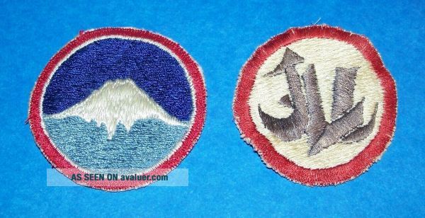 KOREAN WAR JAPANESE MADE SILK FAR EAST & LOGISTICAL COMMAND PATCHES ...