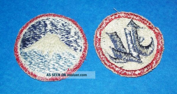 KOREAN WAR JAPANESE MADE SILK FAR EAST & LOGISTICAL COMMAND PATCHES ...