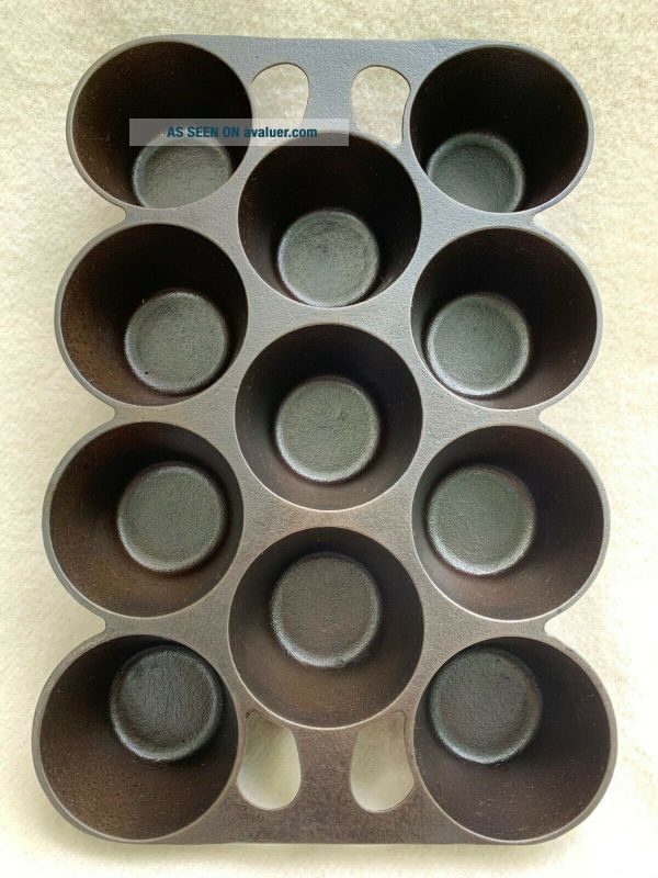 Vintage Griswold Cast Iron 10 948 Muffin Popover Pan Erie PA | #25699506