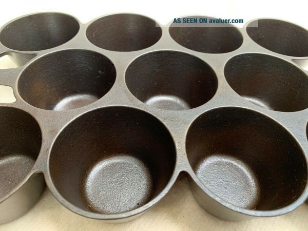 Vintage Griswold Cast Iron 10 948 Muffin Popover Pan Erie PA | #25699506