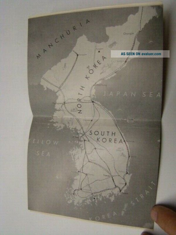 1950 Korean War Era Armed Forces Pocket Guide To Korea Booklet & Map ...