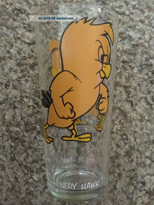 1973 PEPSI COLLECTOR SERIES DRINK GLASS HENERY HAWK Henry Hawk White ...