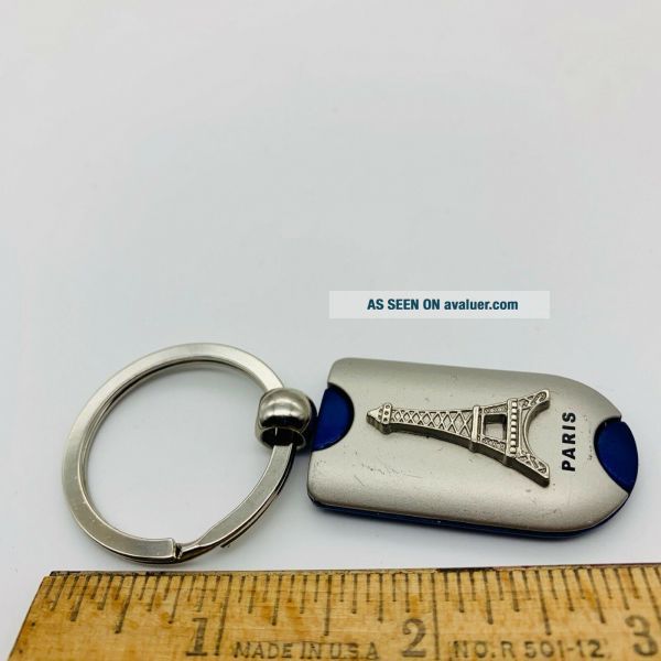 Vintage Paris France Eiffel Tower Travel Souvenir Keychain Key Ring ...