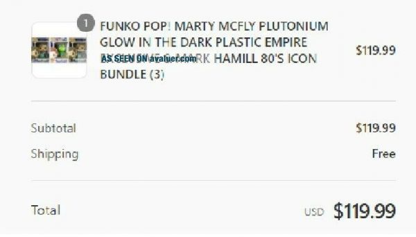 ORDER CONFIRM RARE FUNKO POP MARTY MCFLY PLUTONIUM GLOW IN THE DARK 80s ...