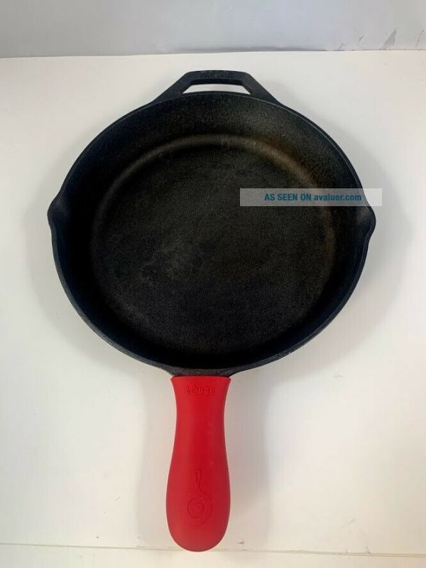Lodge Pre - Seasoned 12 " Cast Iron Skillet Frying Pan With Red ...
