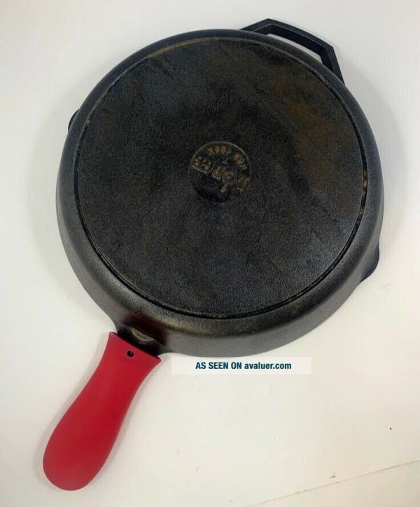 Lodge Pre - Seasoned 12 " Cast Iron Skillet Frying Pan With Red ...