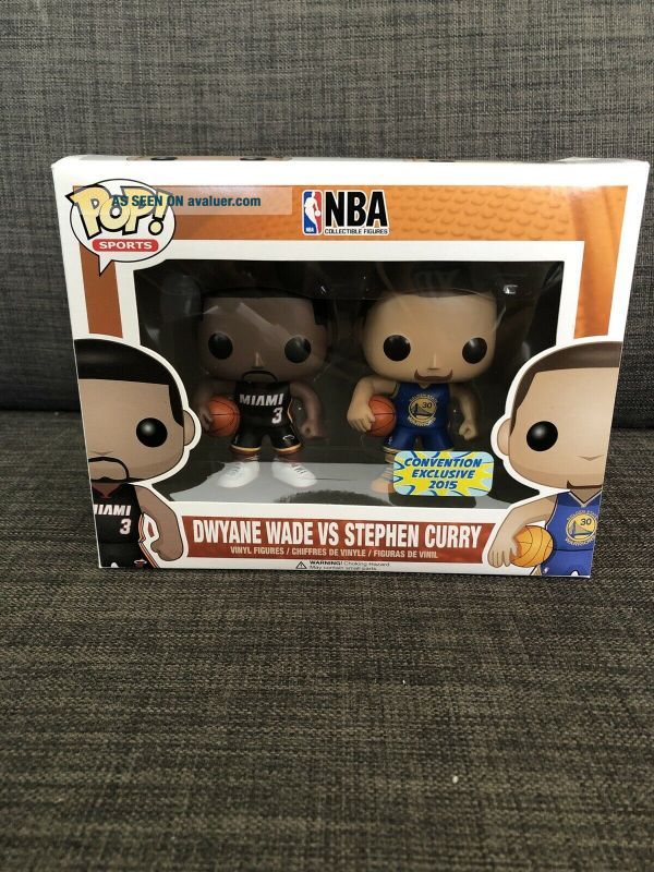 2015 RARE Funko Pop NBA Dwyane Wade Vs Stephen Curry Convention ...