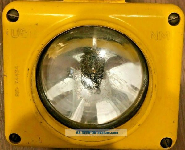 Vintage US NAVY Submarine Roflan Portable Spot Light Yellow Battle ...
