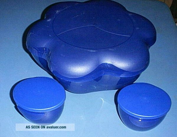 TUPPERWARE 6 Qt OPEN HOUSE Chip ' N Dip Bowl 4624, Divided Lid & 16 Oz ...