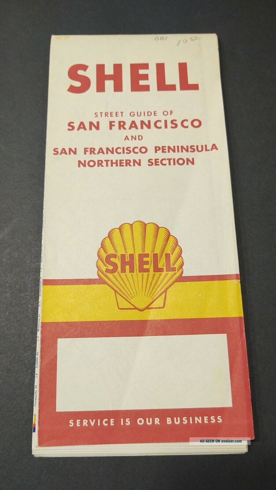 Vintage Map Shell Oil San Francisco Road City Highway Street 1960 ...