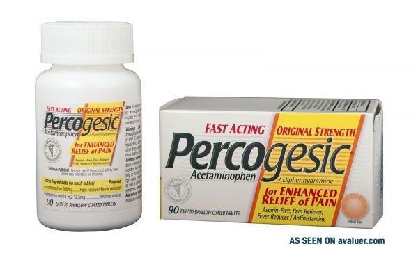 Percogesic Fast Acting Pain Relief Aspirin 90 Coated Tablets Caps ...