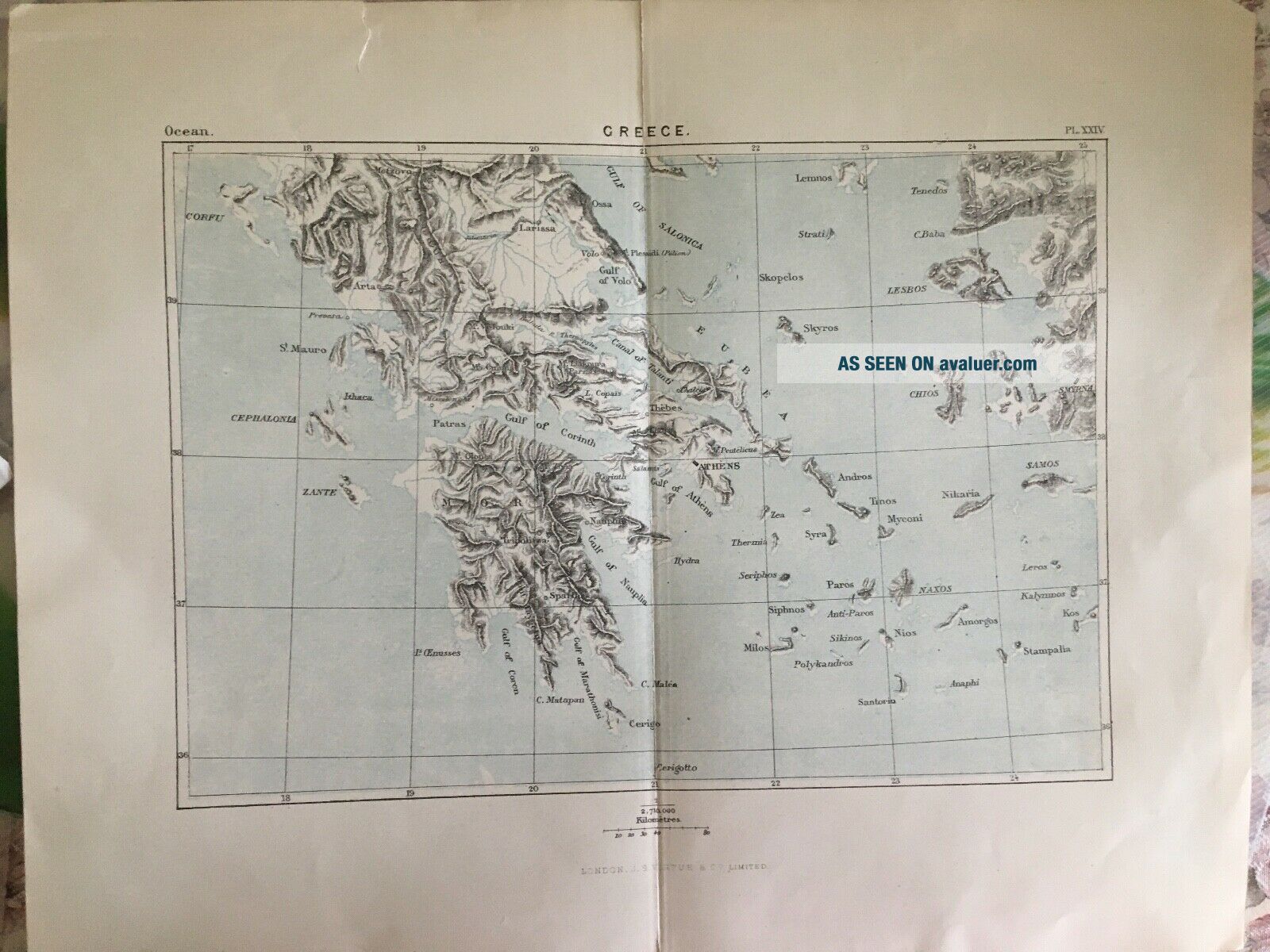 Map, Map Of The Greek Islands, Circa 1870. | #25535643