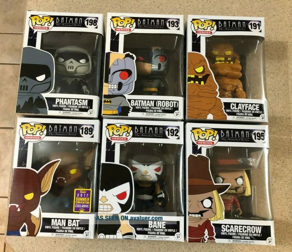 Funko Pop Batman Animated Series Phantasm Robot Clayface Man Bat Bane ...