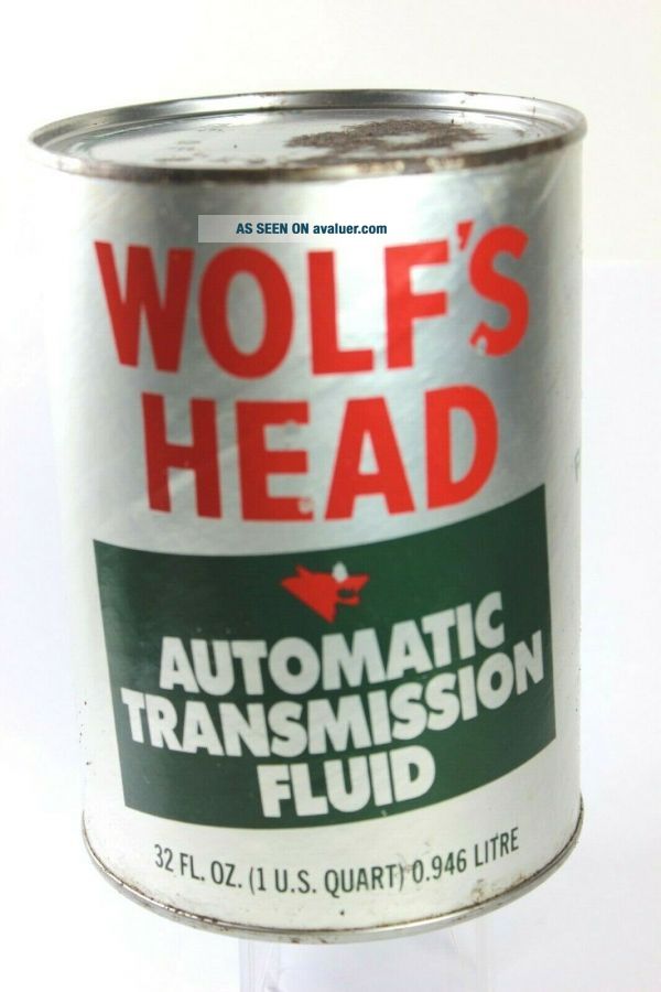 Vintage WOLF ' S HEAD Automatic Transmission Fluid Quart Cardboard Oil ...