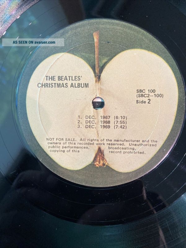 THE BEATLES CHRISTMAS ALBUM LP APPLE SBC 100 PROMO 1970 | #25884632