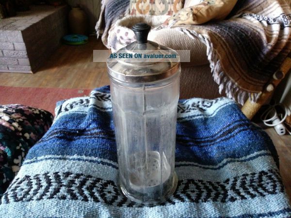 Vintage Kings Research Chrome/Glass Barbicide Germicide Disinfectant ...