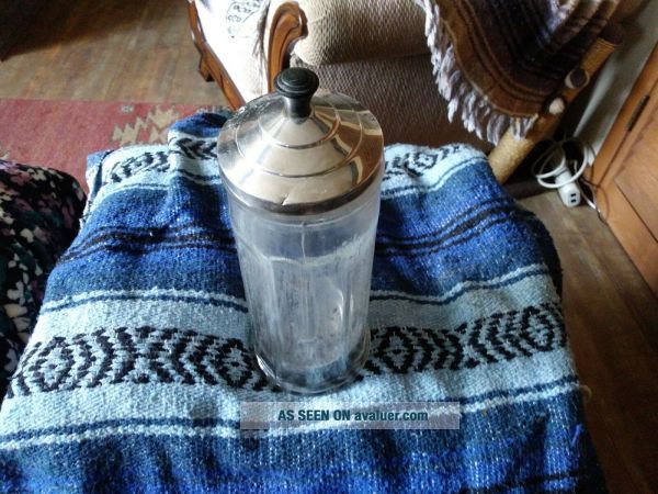 Vintage Kings Research Chrome/Glass Barbicide Germicide Disinfectant ...