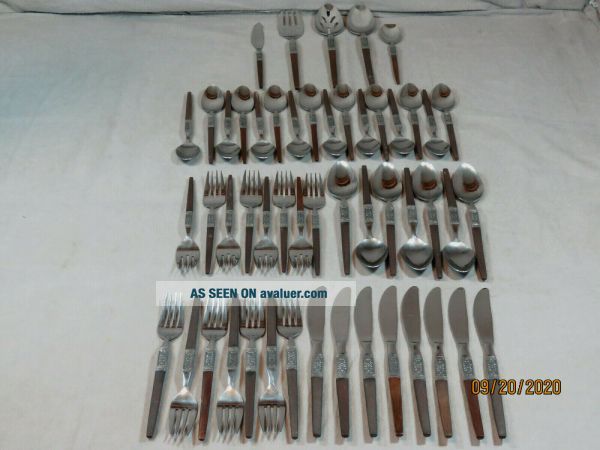 51 Pc INTERPUR MID - CENTURY DANISH MODERN INR19 STAINLESS FLATWARE ...