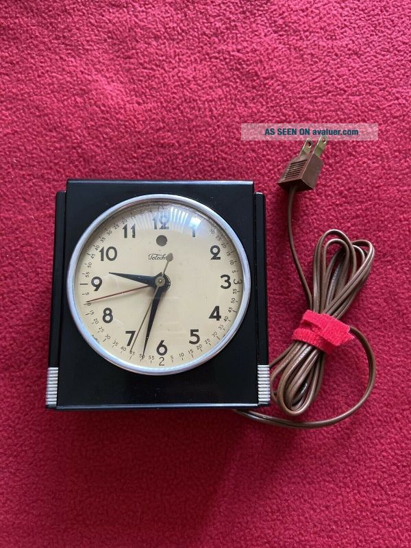 Mid - Century 1950’s Telechron Electric Clock Model 8F51 Great Made In ...