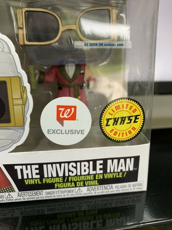 Funko POP Walgreens Exclusive The Invisible Man Monsters CHASE Edition ...