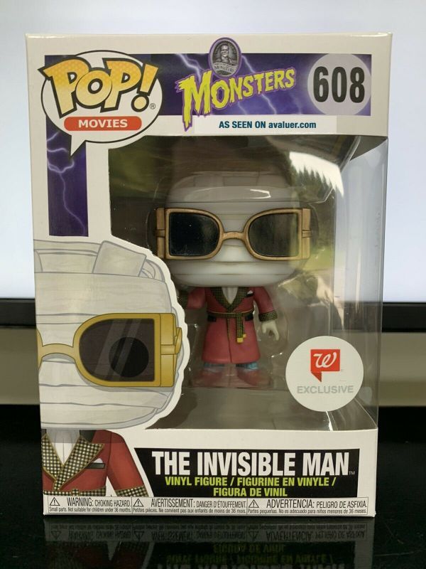 Funko POP Walgreens Exclusive The Invisible Man Monsters CHASE Edition ...