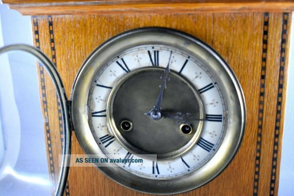 OAK CASED HAC HAMBURG AMERICAN CLOCK COMPANY MANTEL CLOCK C1920 | #25776553