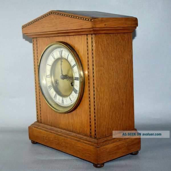 OAK CASED HAC HAMBURG AMERICAN CLOCK COMPANY MANTEL CLOCK C1920 | #25776553