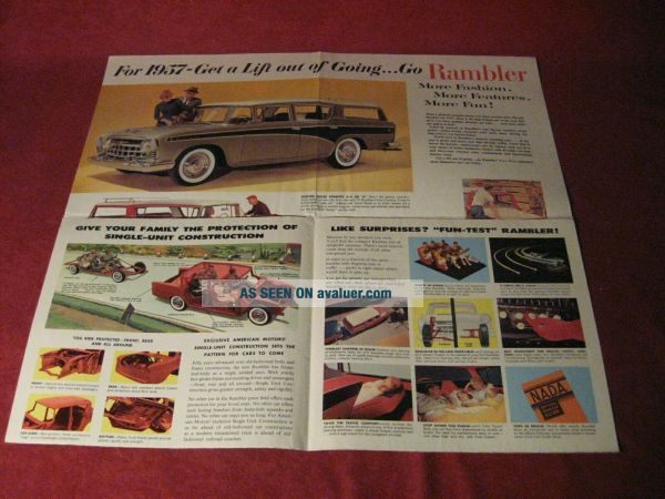 1957 AMC Nash Rambler Sales Brochure Booklet Old Book | #25825589