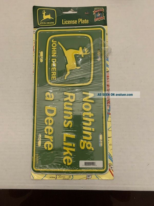 John Deere Official NOTHING RUNS LIKE A DEER Logo Embossed Metal ...