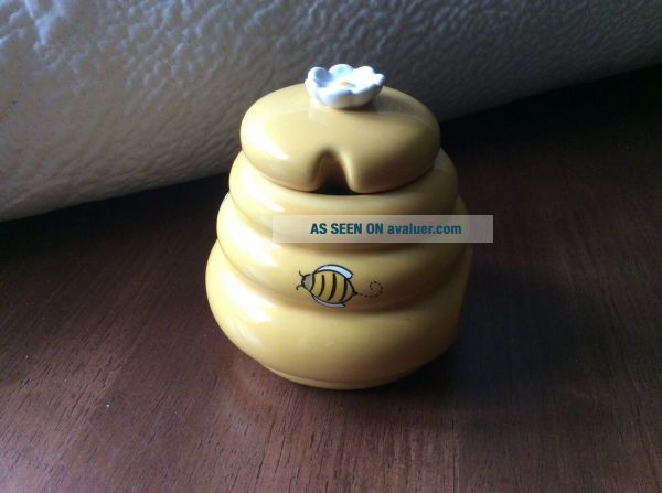 Ceramic Mini Honey Miel Pot W/ Lid No Dipper | #26065845