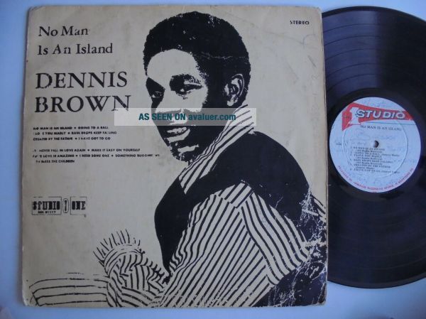 DENNIS BROWN No Man Is An Island STUDIO ONE Silk Screen, Early Press ...