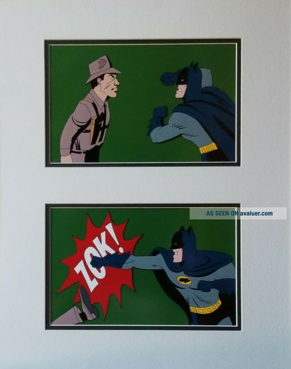 Batman Fighting Scenes 2 From The 1966 TV Series Hand Painted Animation ...