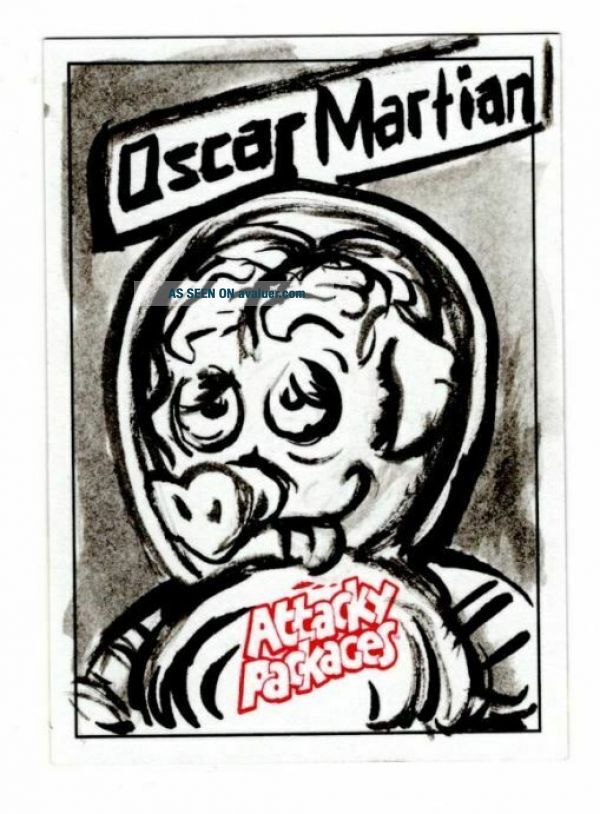 2020 Topps Wacky Packages Mars Attacks Oscar Martian Neil Camera Sketch ...