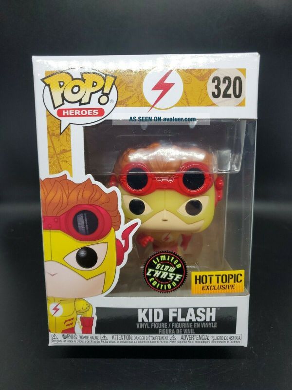 Funko Pop DC Kid Flash 320 Hot Topic Exclusive Glow In The Dark GITD ...