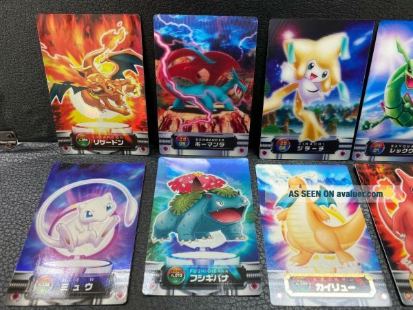 Pokemon Zukan Cards Kyogre Rayquaza Charizard Mew Lenticular Holo SET ...
