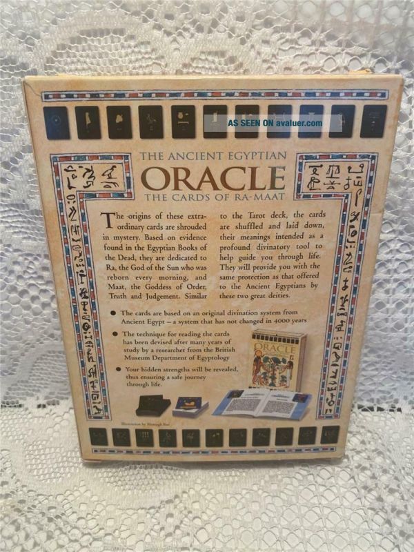 The Ancient Egyptian Oracle The Cards Of RA - MAAT Norman Plaskett Book ...