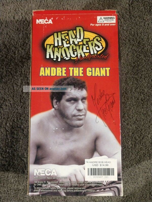 Andre The Giant Head Knockers Hand Painted Neca 9” Bobble Head NIB ...