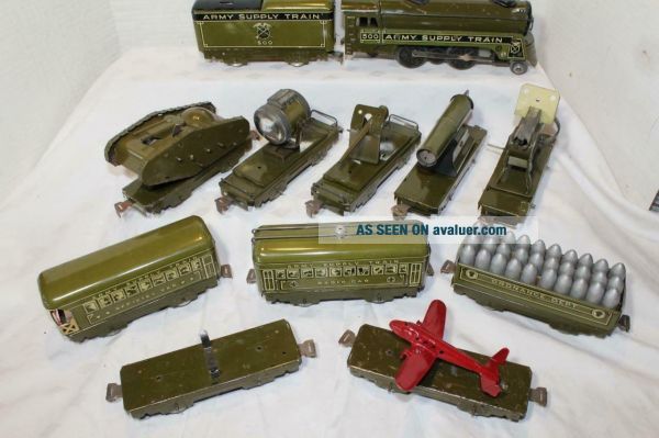 VINTAGE MARX 1940 ' S ARMY SUPPLY TRAIN BOXED SET | #26128290
