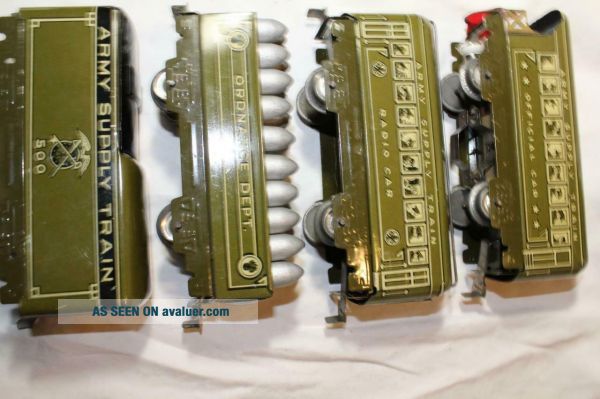 VINTAGE MARX 1940 ' S ARMY SUPPLY TRAIN BOXED SET | #26128290